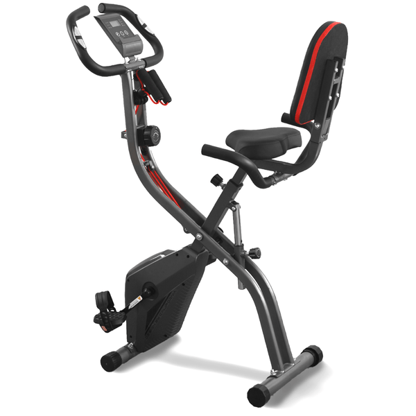 Exercise Bike Folding Magnetic Bike with Arm Resistance Bands NAIPO