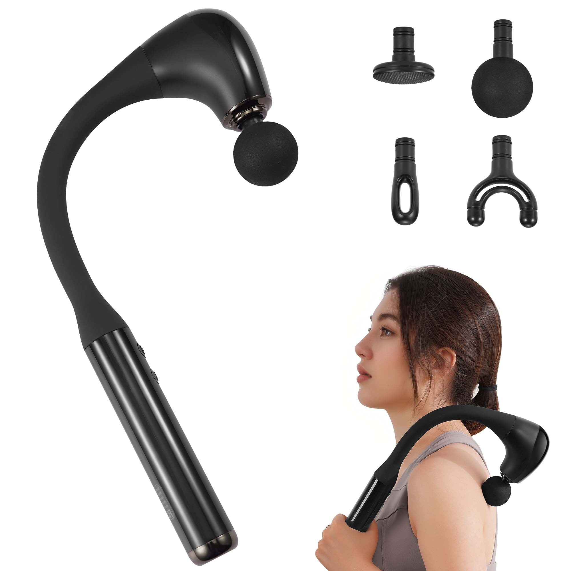 Massage Gun Deep Tissue, Upgrade Extension Handle Back Massage Percuss