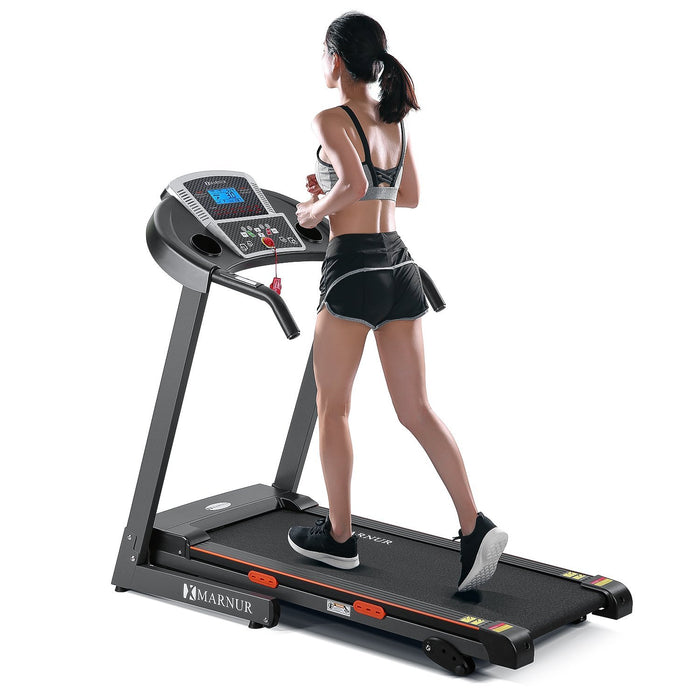 MARNUR Electric Treadmill Foldable 17" Running Machine for Home
